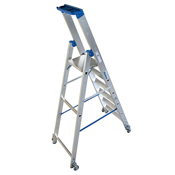 Krause Stabilo kotrljajuće stepenaste merdevine plave 6 gazišta 124630