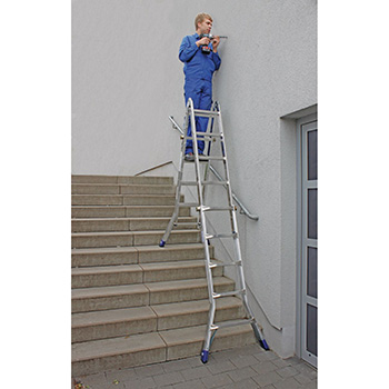 Krause Stabilo teleskopske zglobne merdevine 4x5 gazišta 133960