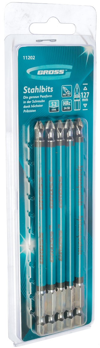 Gross 11202 Set bitova PH2 , 127mm, S2 čelik, 5 delova