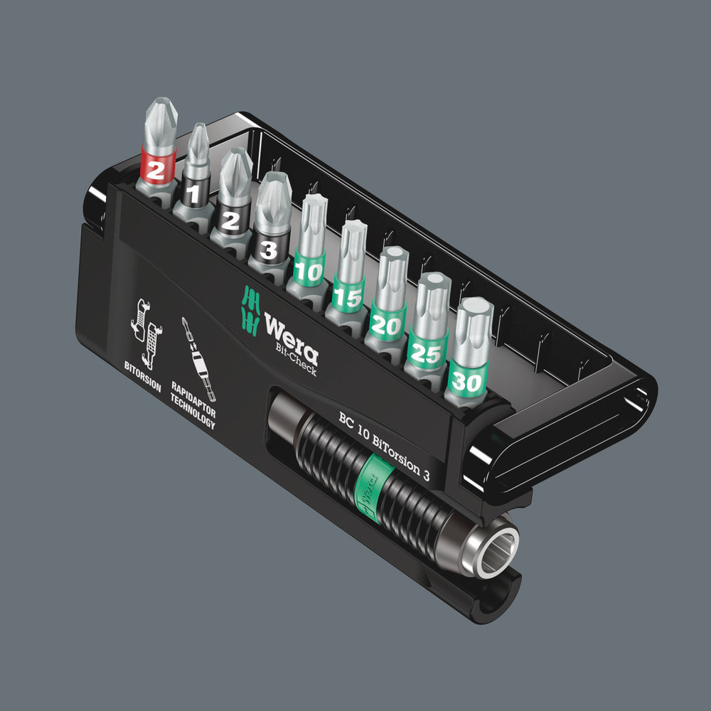 Wera Bit-Check 10 BITORSION 3 set bitova, 10 komada, 05073418001
