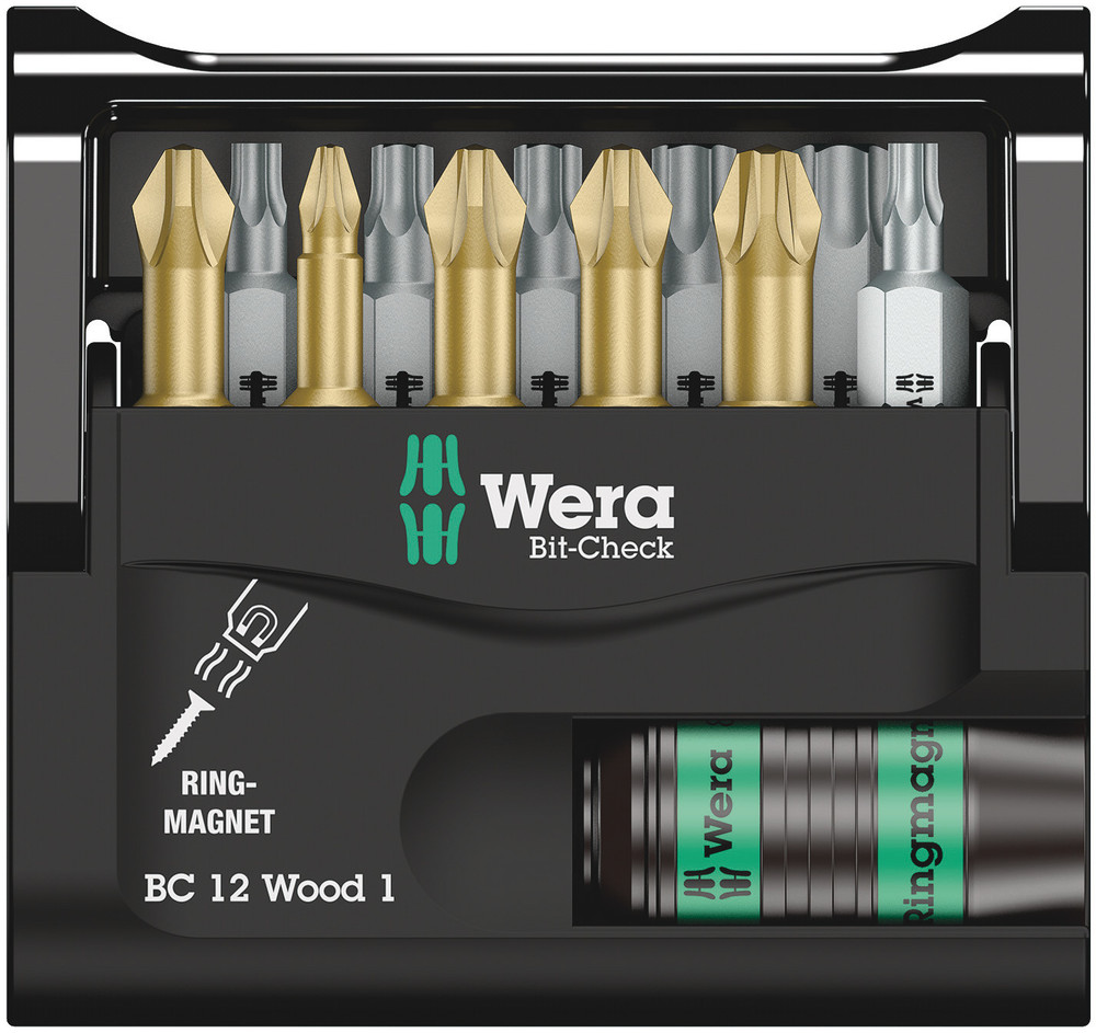Wera Bit-Check 12 Wood 1 set bitova, 12 komada, 05057423001