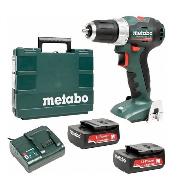 Metabo PowerMaxx BS 12 BL, 2x2.0Ah, aku bušilica - zavrtač