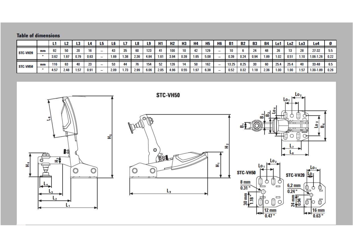 Bessey STC-VH20 Vertikalna preklopna stega sa otvorenim zglobom i ...
