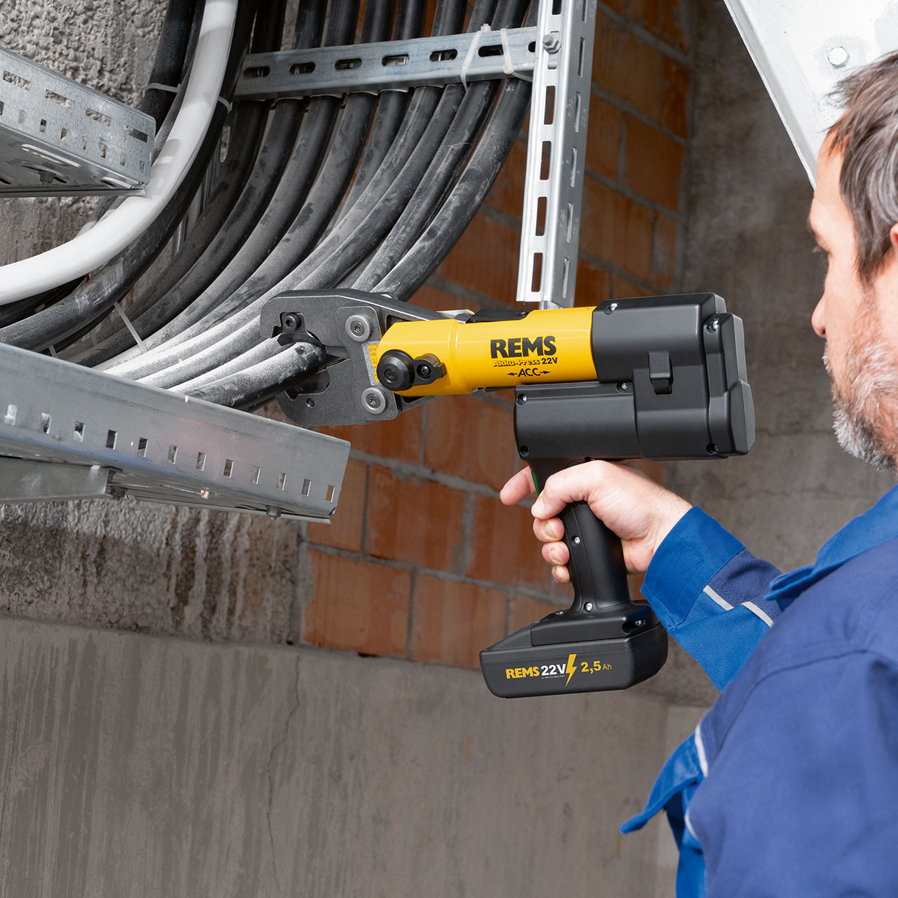 REMS 576002 Akumulatorska radijalna presa ACC Basic-Pack 22V 2,5Ah, L ...