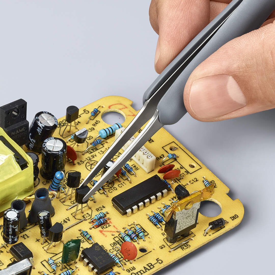 Knipex 92 21 10 ESD Precizna pinceta sa gumiranim ručkama