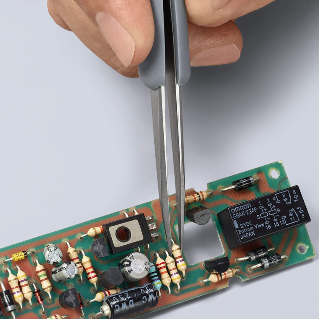 Knipex 92 21 12 ESD Precizna pinceta sa gumiranim ručkama