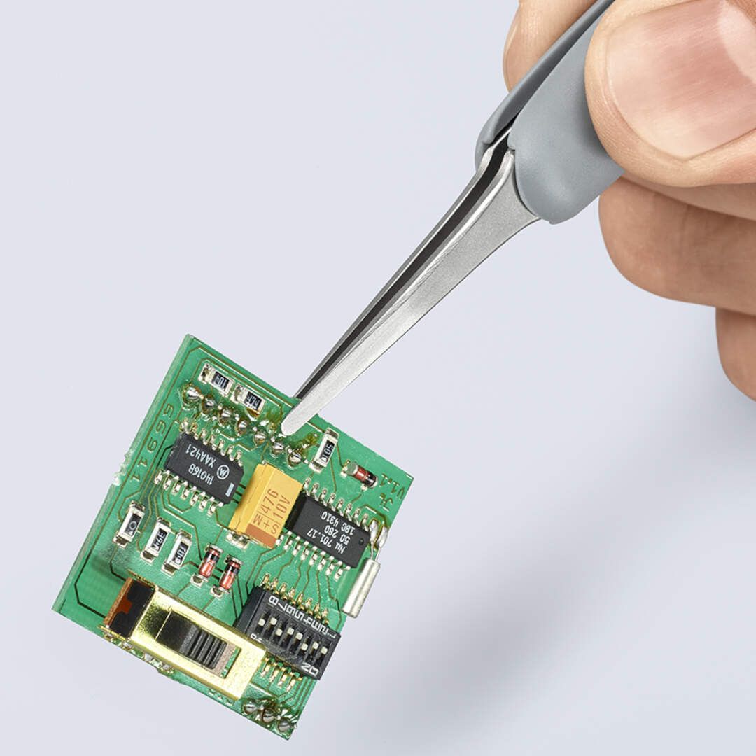 Knipex 92 21 12 ESD Precizna pinceta sa gumiranim ručkama